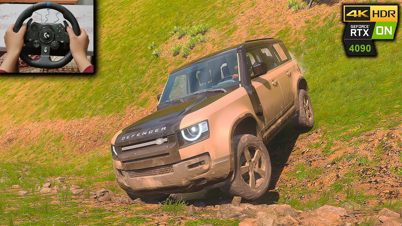 Land Rover Defender 2020 | Offroading | Forza Horizon 5 | Logitech g923 ...