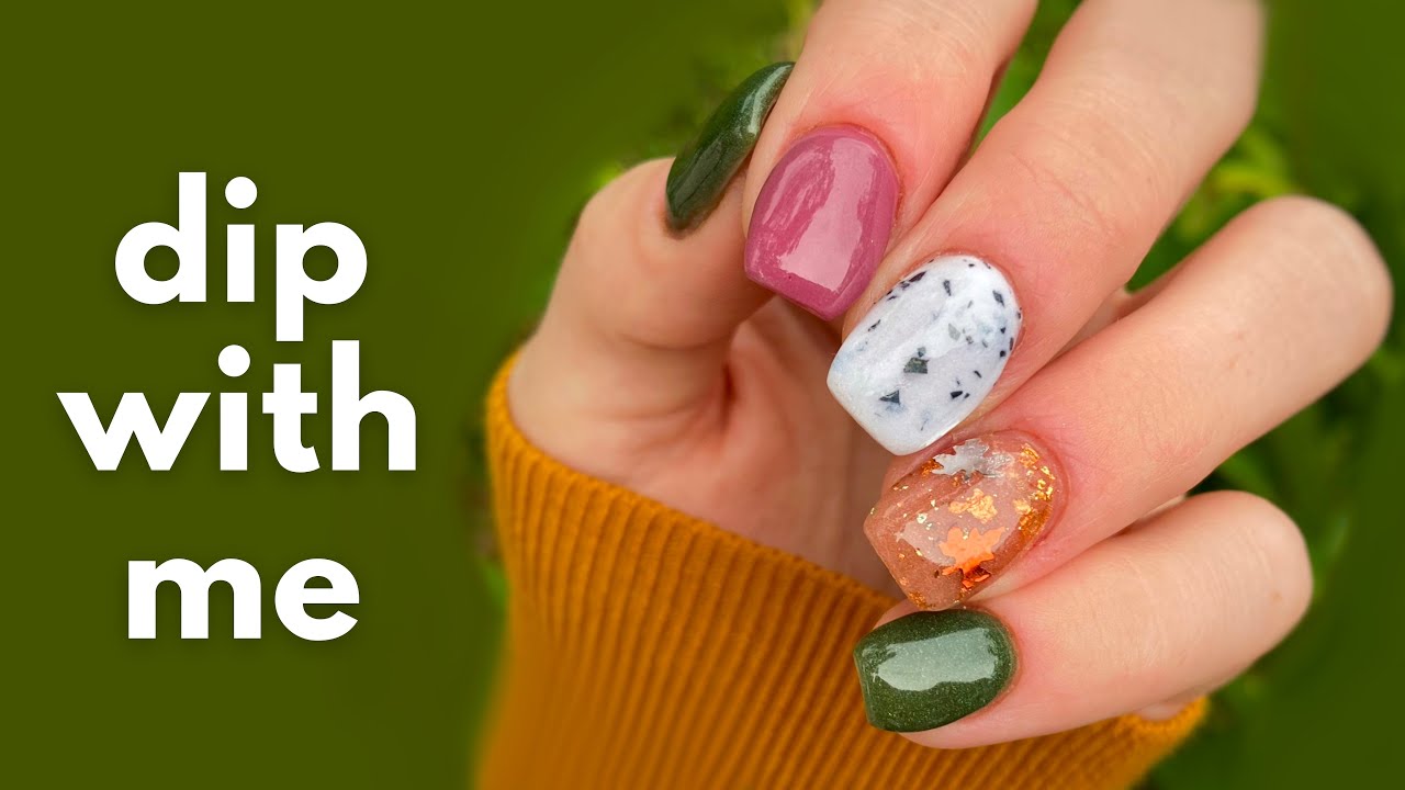 Minimalist Fall Dip Powder Nails at Home | Sol Dips - YouTube