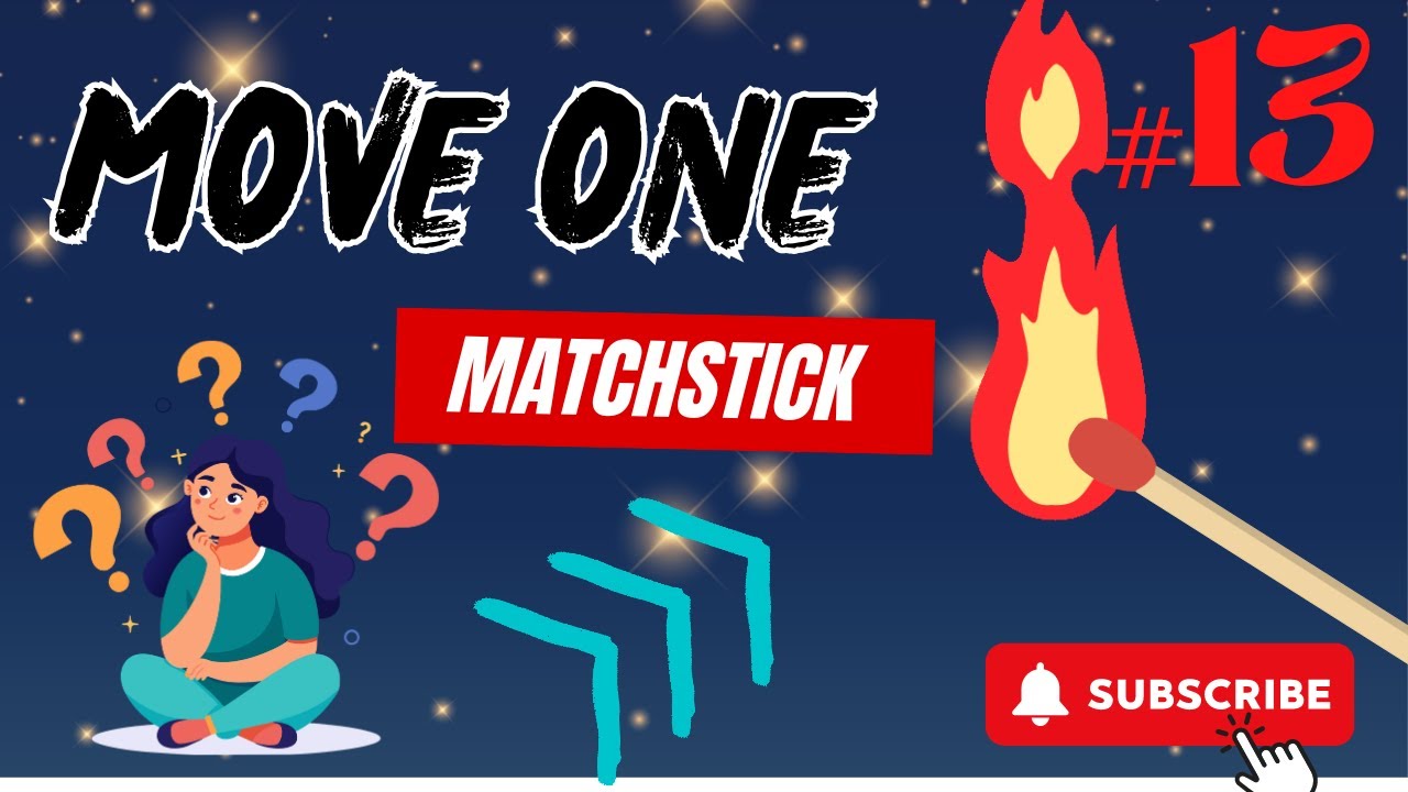 Move one stick to solve the puzzle | Matchstick Puzzle #13 | Puzzle for ...