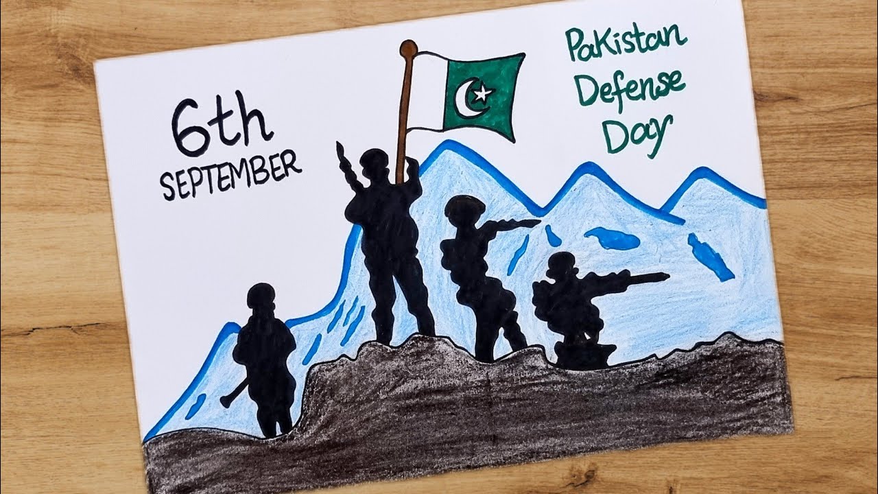 6th September Drawing //Defense Day Easy Drawing //Pak Army Soldiers ...