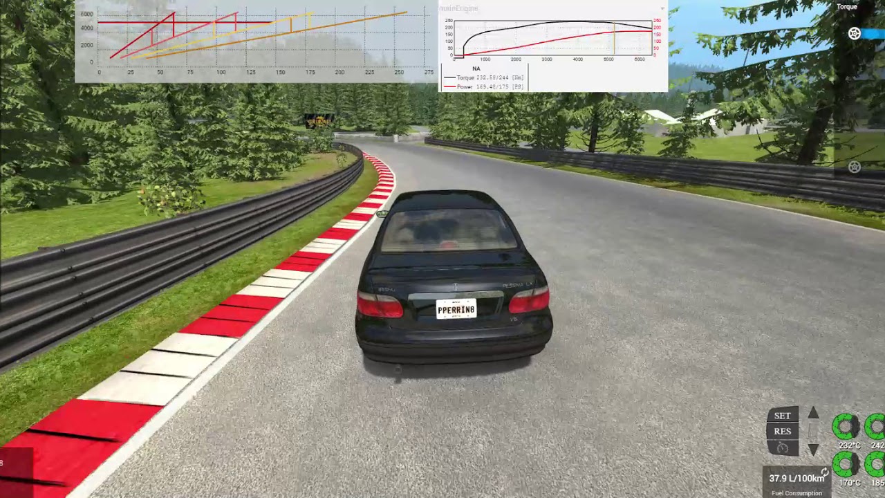 BeamNG drive Pessima V6 auto on track - YouTube
