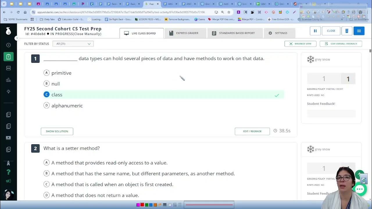 CS FTCE Exam Practice Questions #7 Objects & Classes 1 - YouTube
