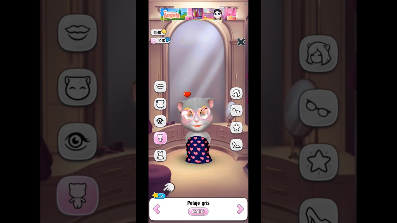 My talking angela bebe 😻🍼 Color gris 🩶🩶 #talkingangela #shortvideo # ...