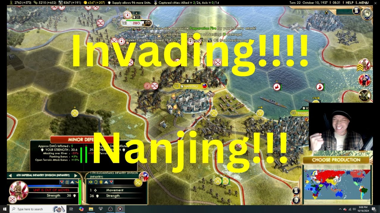 Civ V, R.E.D. WW2 mod. Random play as Japan global map! Ep. 2! - YouTube