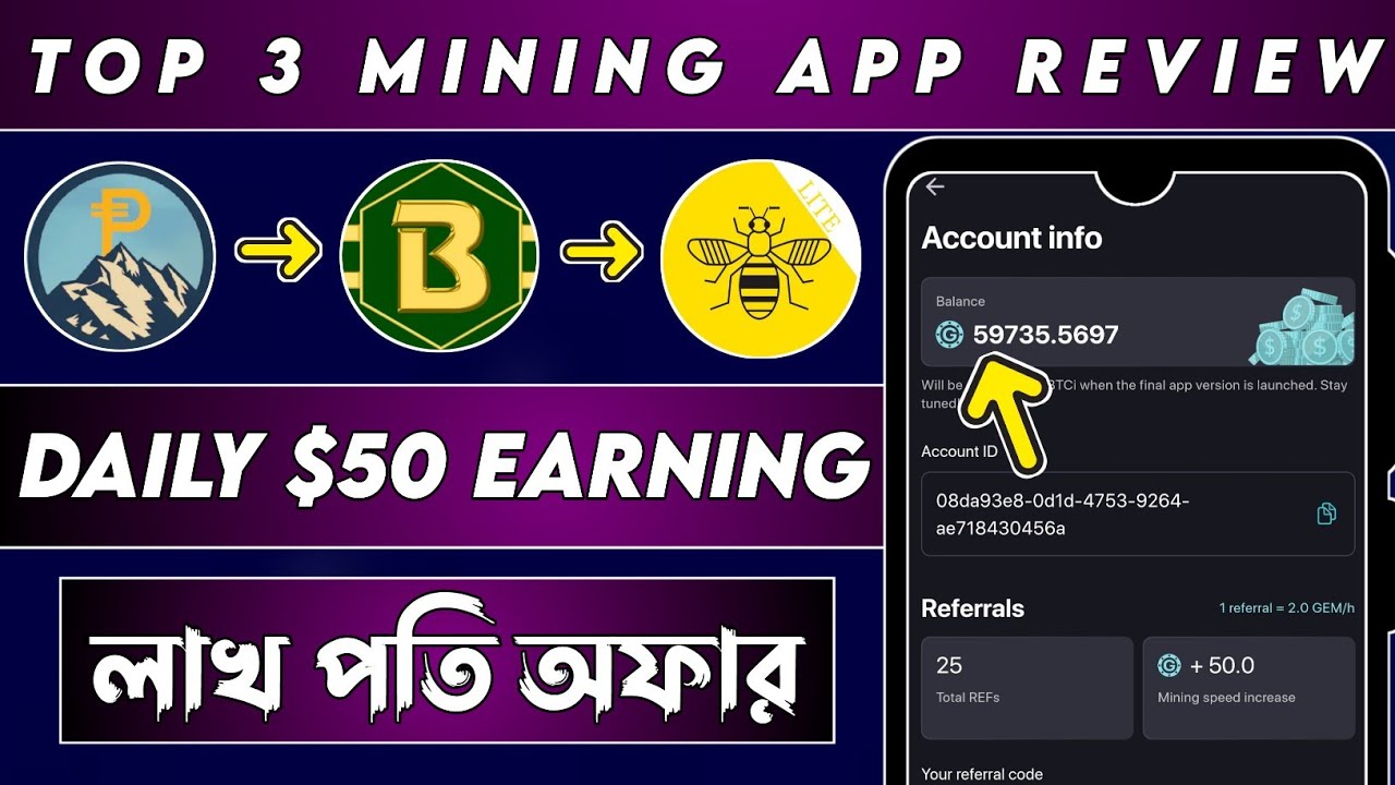 Top 3 Mining App Review | peakpok Network | Btn Network | BEE LITE ...