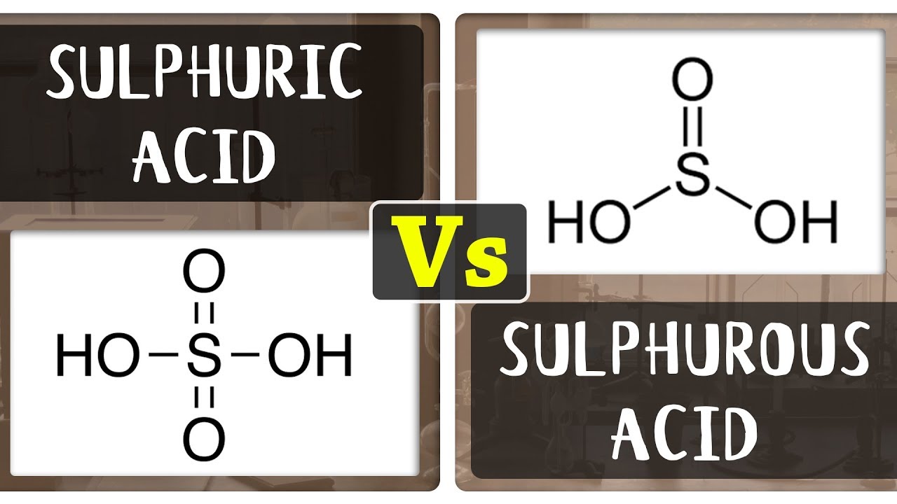 What is the Difference Between Sulphuric Acid and Sulphurous Acid ...