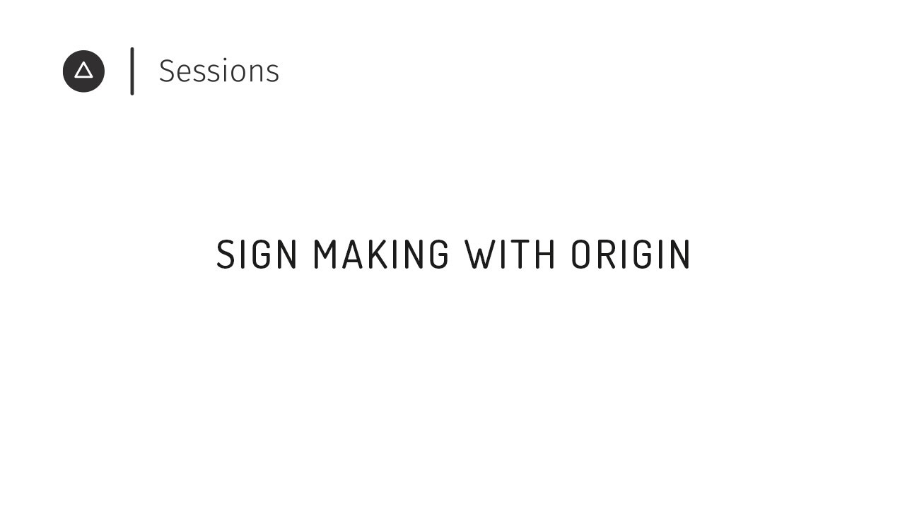 Session 10 – English: Sign Making with Origin - YouTube