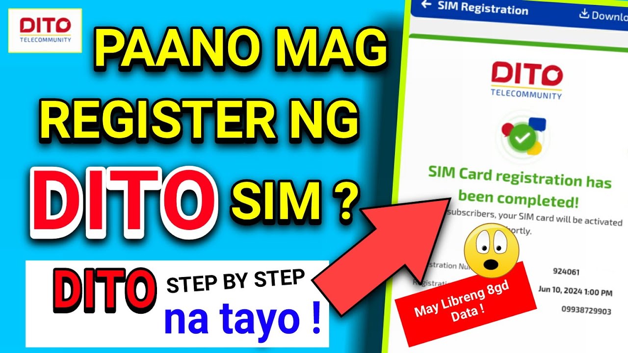 PAANO MAG REGISTER NG DITO SIM CARD? 2024 | STEP BY STEP VIDEO TUTORIAL ...