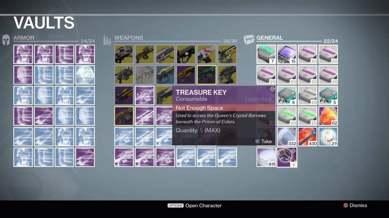 Destiny, House of Wolves: Treasure Keys Stack Limit - YouTube