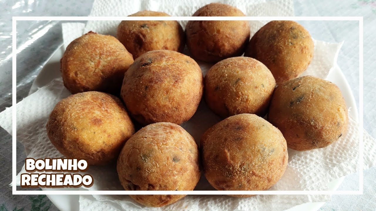 BOLINHO DE BATATA RECHEADO COM PRESUNTO E QUEIJO | BOLINHO RECHEADO ...