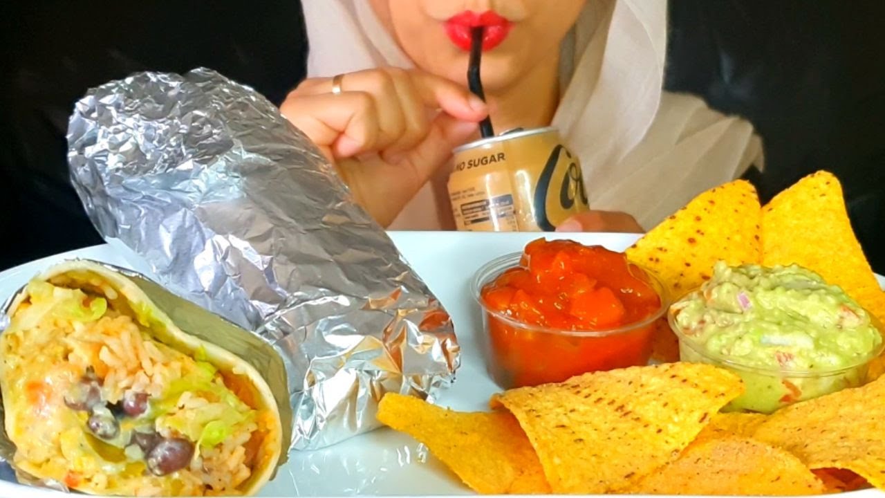ASMR Burrito & Nachos | Burrito Mukbang (No Talking) Soft & Crunchy ...