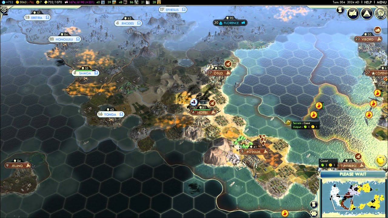 Civilization V - Episode 17, part 6 - Siam vs Spain & Denmark - YouTube