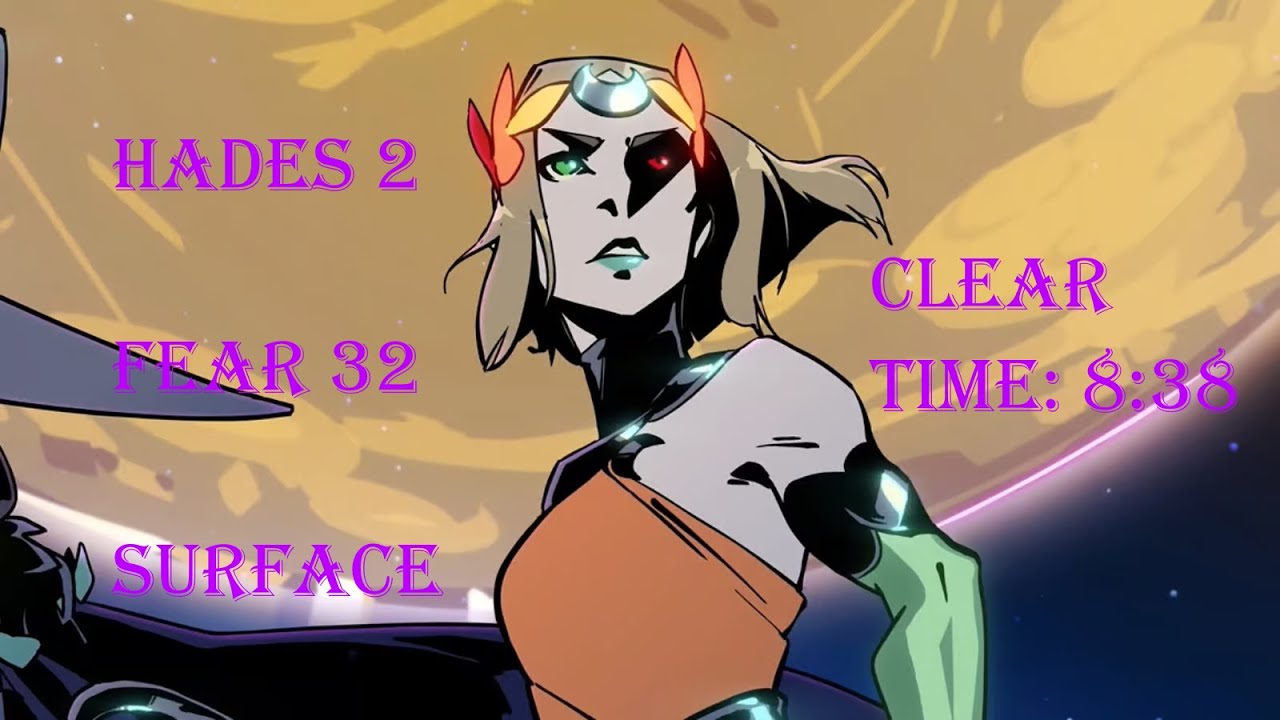 Hades 2 - Surface: Fear 32 - Clear Time: 8:38 (Champion of the Night; Statue Reveal & Dialogue ...