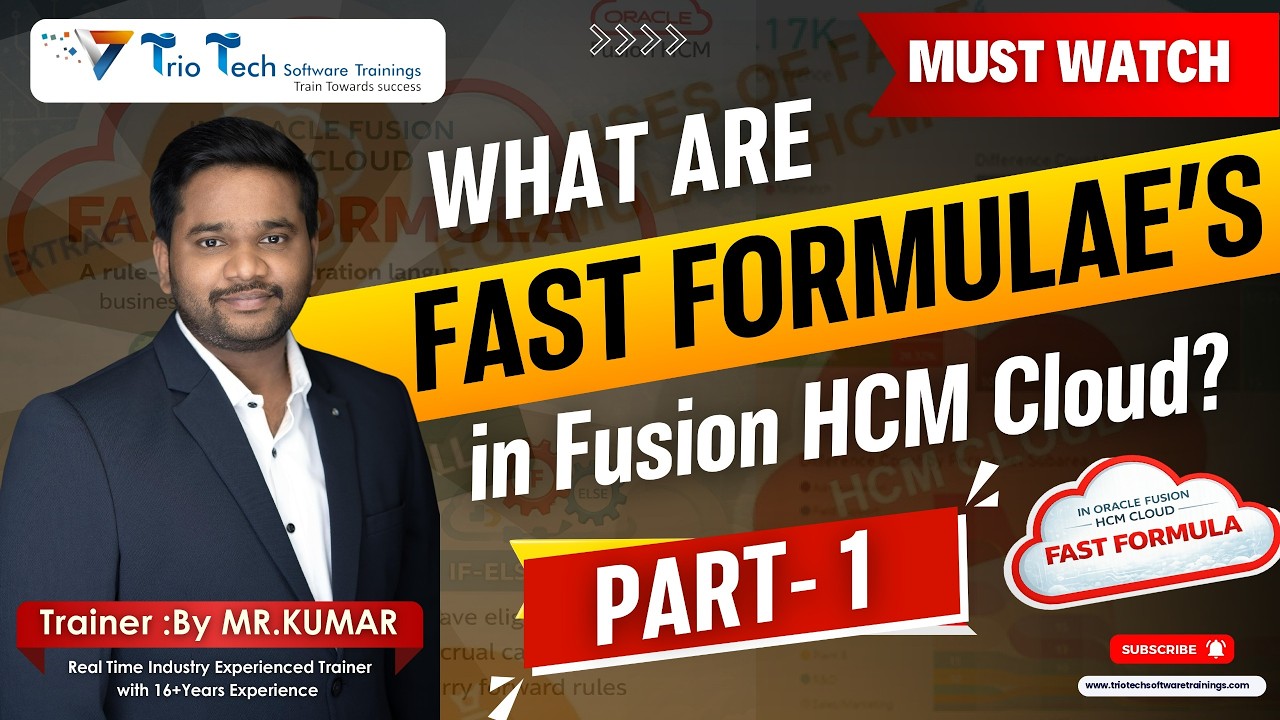 Part 1: Fast Formulae's in Oracle Fusion HCM | Live System Usage ...