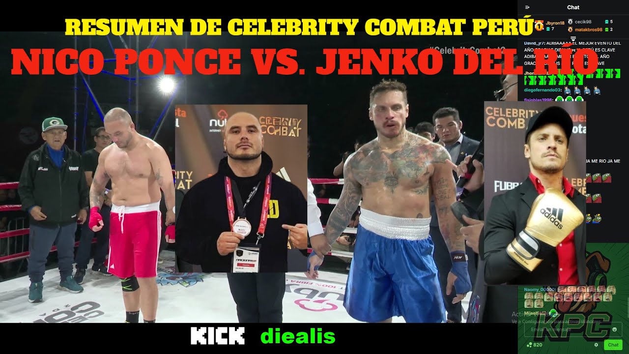 🥊🔥NICO PONCE VS. JENKO DEL RÍO en Celebrity Combat Perú RESUMEN 🥵 🥊 ...