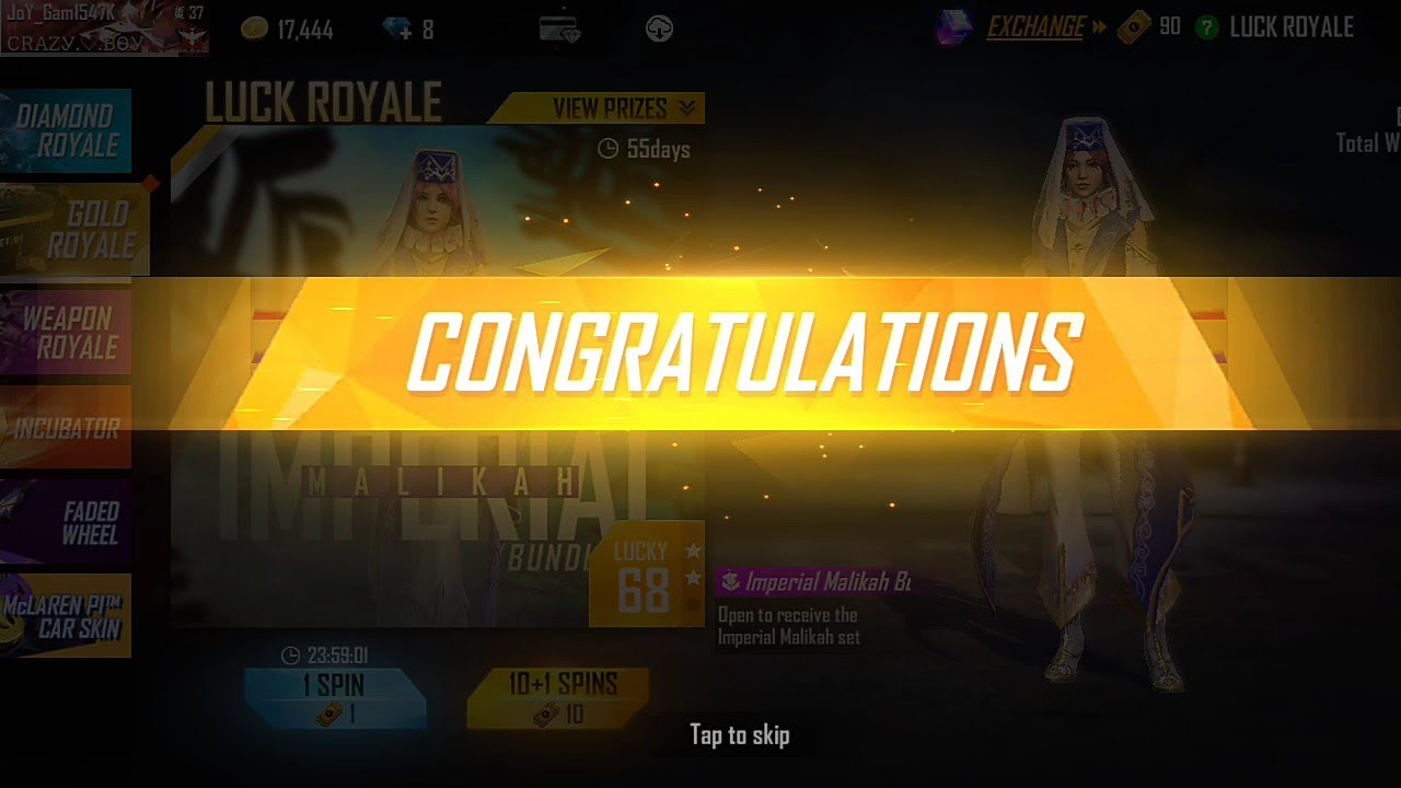 নিয়ে নিলাম নতুন Luck Royale -MALIKA -JoY Gaming - YouTube