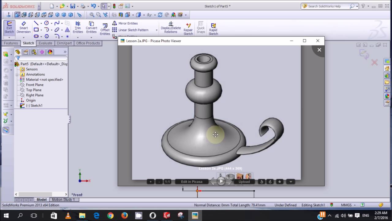 SolidWorks Tutorial 2016: Lesson 3: Revolved Boss/Base - YouTube