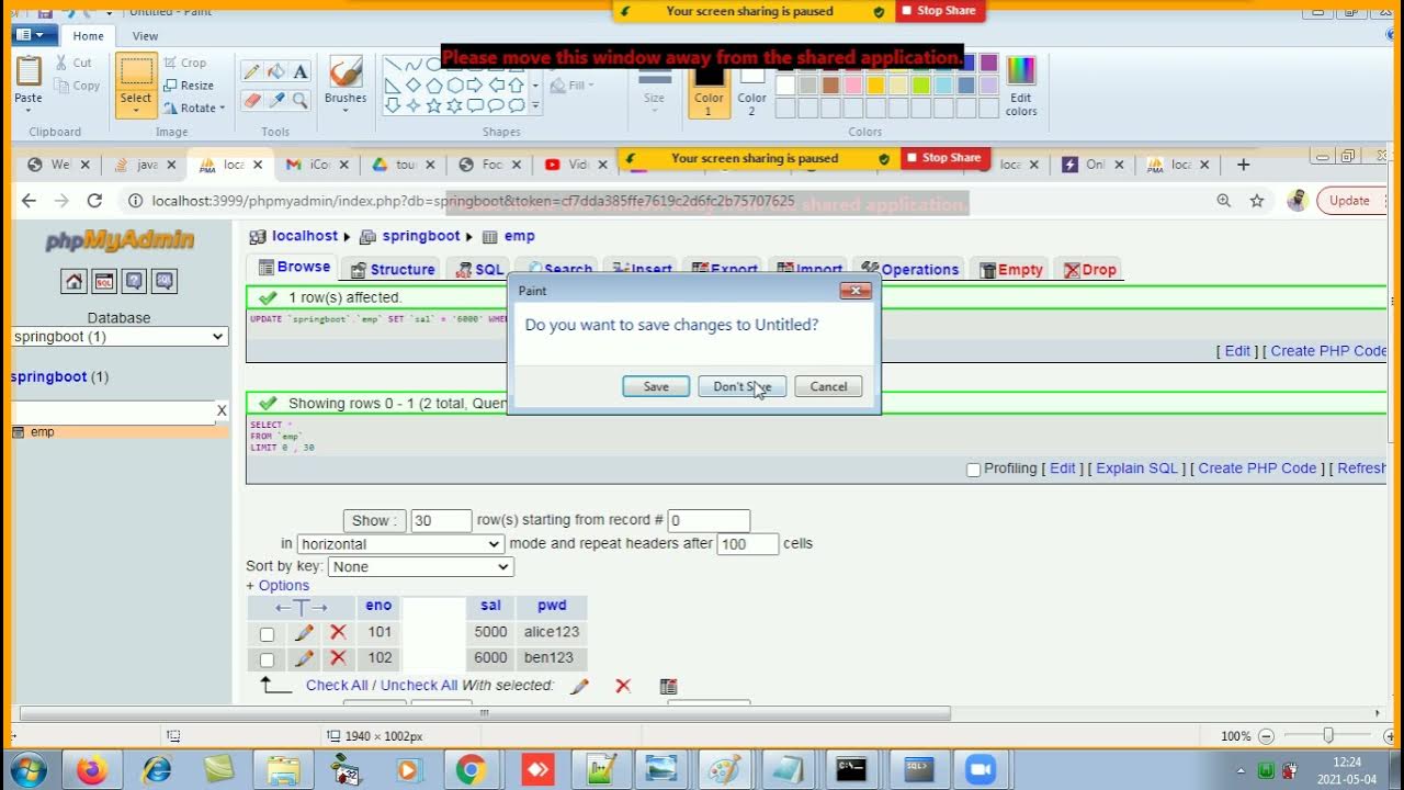 Jdbc Select Queriesusing Statement And Preparedstatement Youtube