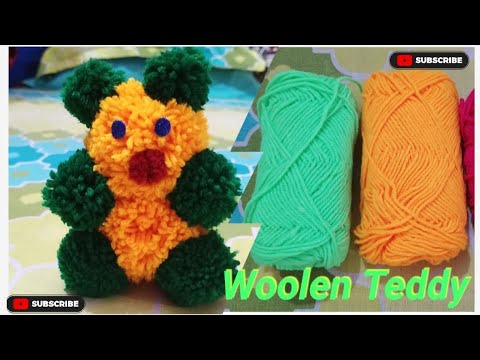 woolen ka Teddy bear kaise banaen||Amazing teddy bear meking idea with ...