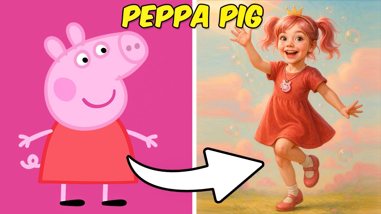 Peppa Pig In Real Life | And Guess Peppa Pig Characters By Their Voice ...