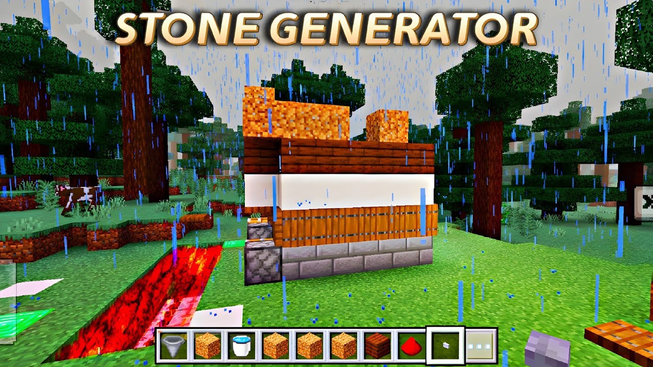 Minecraft: Easy Stone Generator Farm | For Any World | Tutorial 1.21 ...