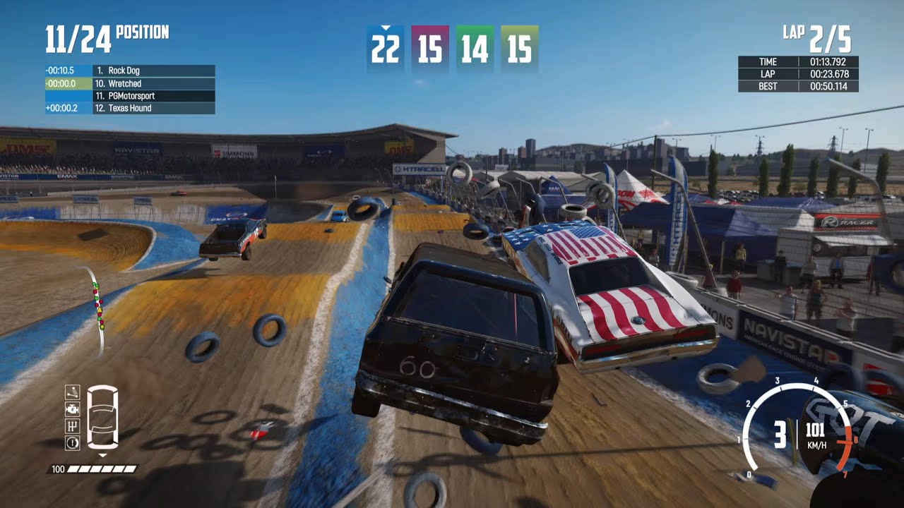 Wreckfest | Team Race | Dirt Devil Stadium Dirt Speedway | Muddigger ...