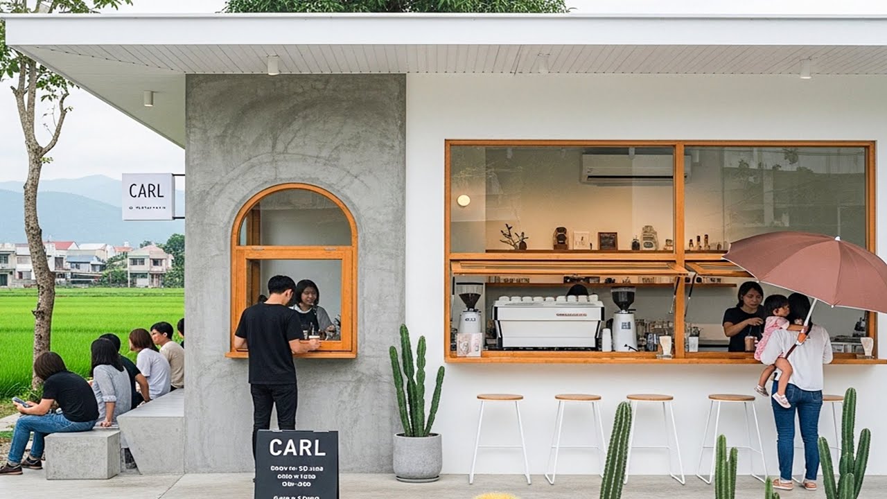 Cozy Coffee Shop Concept, Minimalist Small Coffee Shop Budget Concept ...