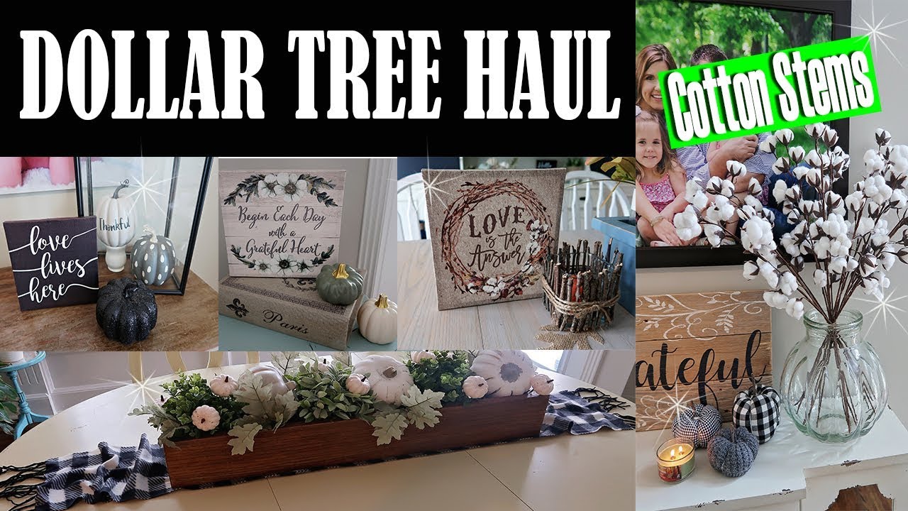 DOLLAR TREE HAUL - FALL DECOR 2018 - YouTube
