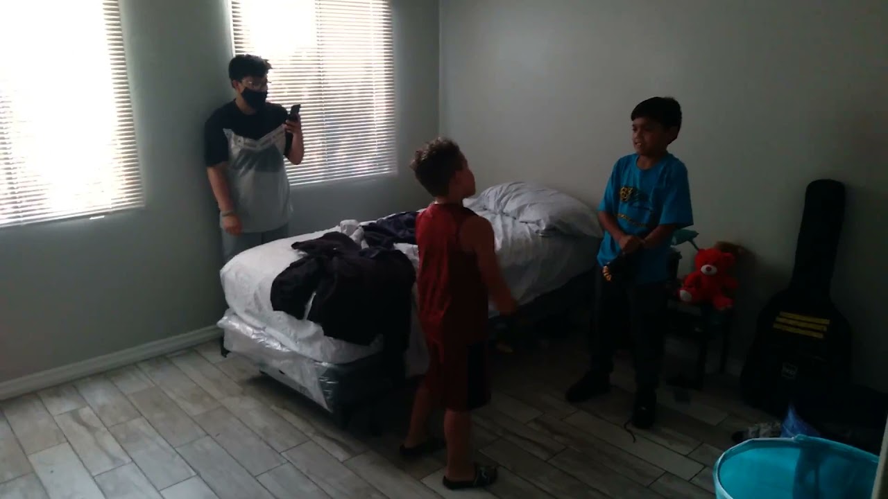 Play fighting in group home - YouTube