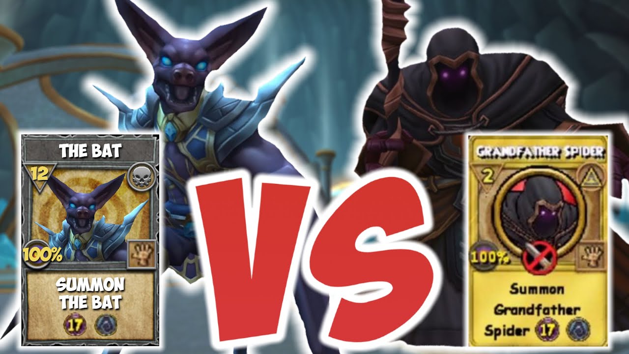 THE BAT VS THE GRANDFATHER SPIDER IN WIZARD101 - YouTube