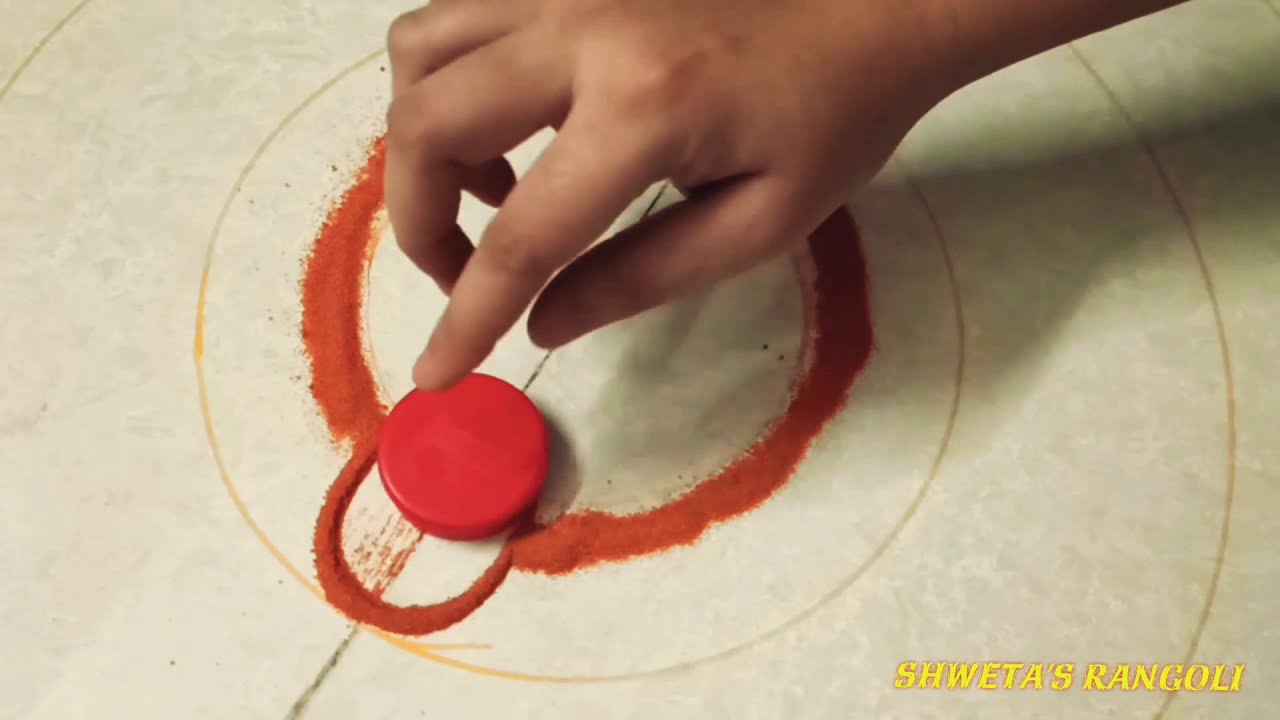 Diwali special rangoli design | Easy Mandala Rangoli Design - YouTube