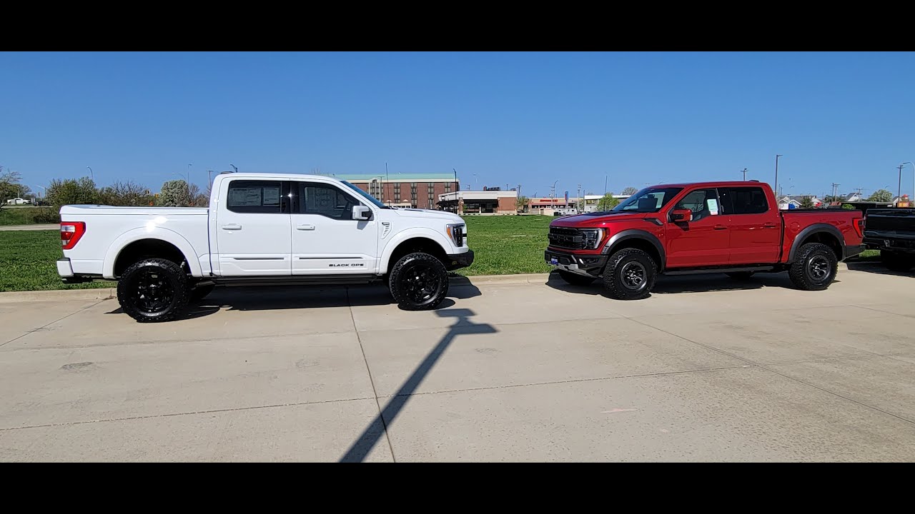 2023 Tuscany Black Ops next to a 2023 Raptor - YouTube