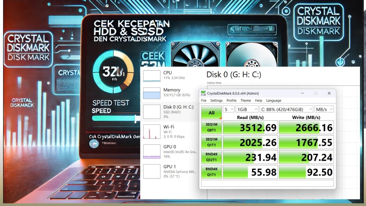 Speed Test Hardisk & SSD | Tes Performa Kecepatan Hardisk & SSD dengan ...