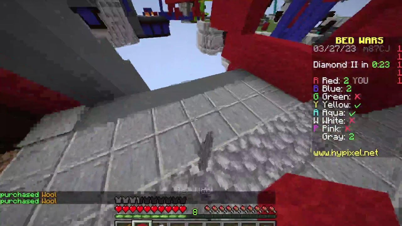 Playing Minecraft Hypixel Bedwars - YouTube