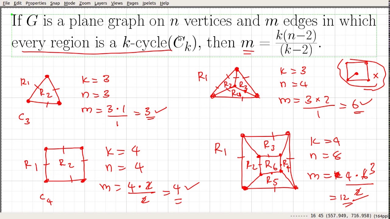 Video_81: Counting the number of edges in a plane graph in which every ...