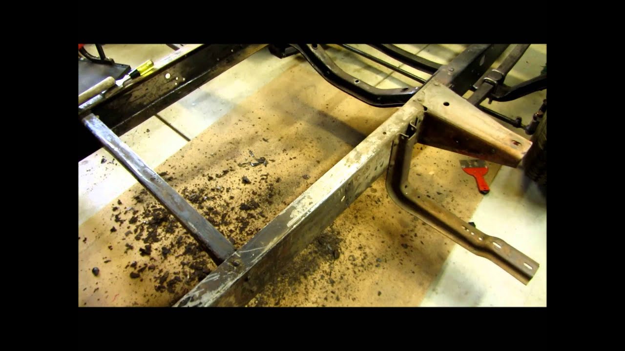 #53 getting the F100 frame cleaned up for paint. - YouTube