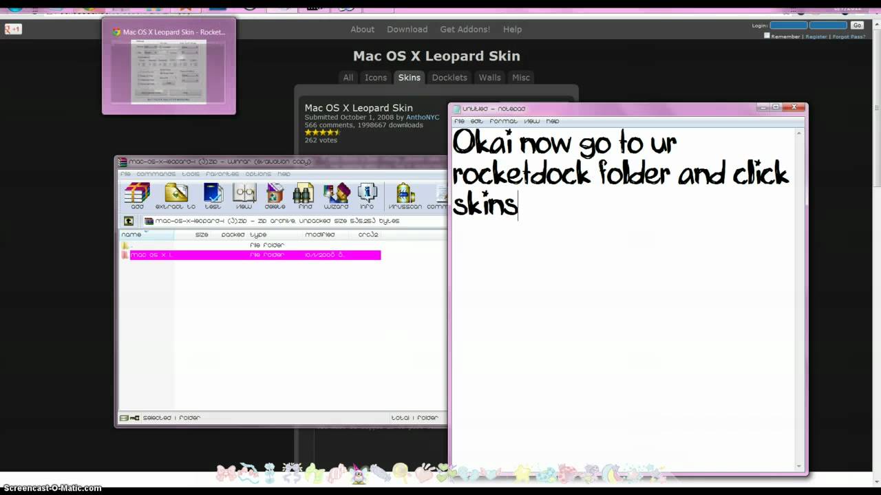 How to download Rocketdock with skins :) - YouTube