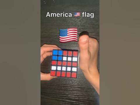 How to make American flag 🇺🇸🇺🇸🇺🇸on Rubiks cube #Shorts #trending #flag ...