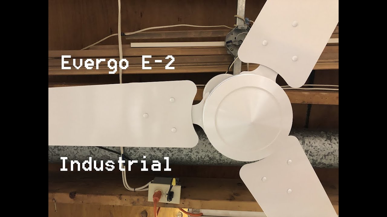 Evergo Model E-2 36" Industrial Ceiling Fan - YouTube