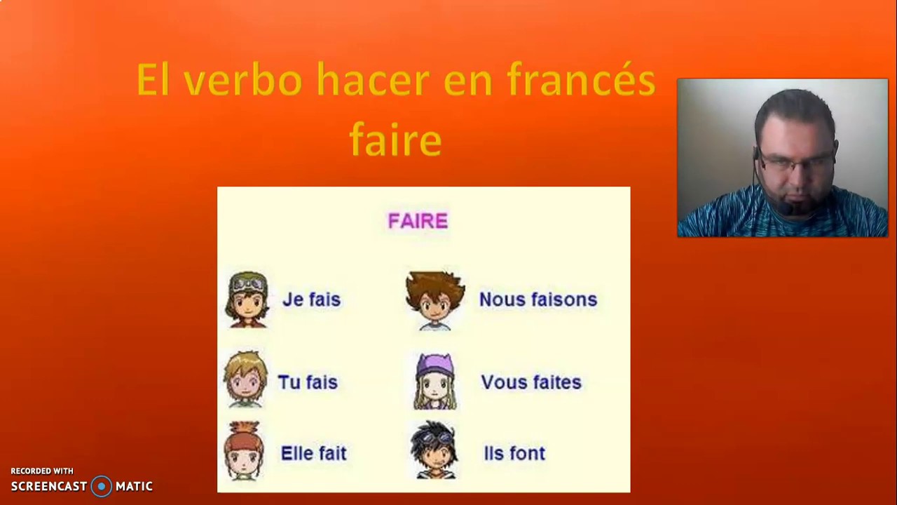 Le verbe hacer faire en francés - YouTube