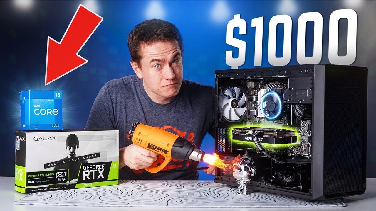 Best $1000 Gaming PC Build - RTX 3050 i5-12400F (w/Benchmarks) - YouTube