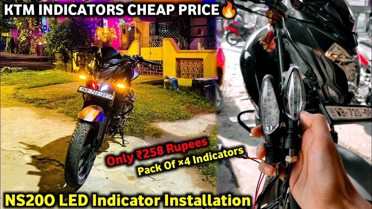 Pulsar Ns200 Led Indicator Installation | KTM Indicators Installation Ns200 Ns160 Ns125 - YouTube