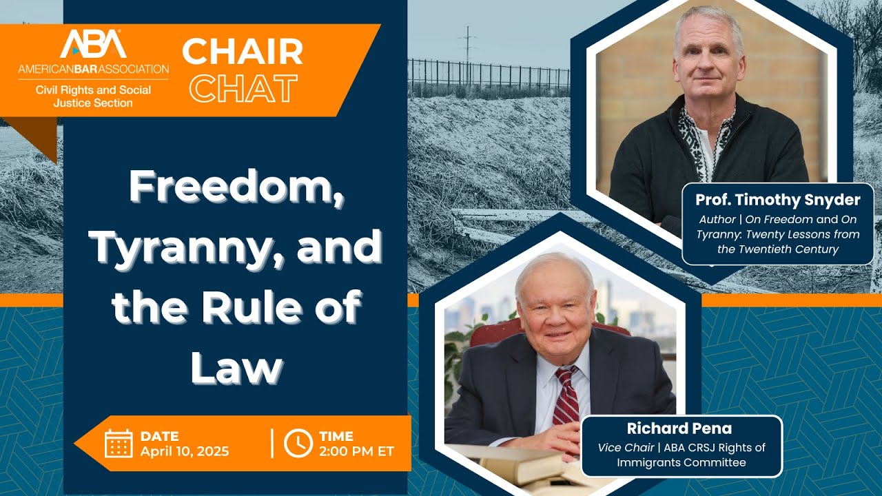 Chair Chat: Freedom, Tyranny, and the Rule of Law - YouTube