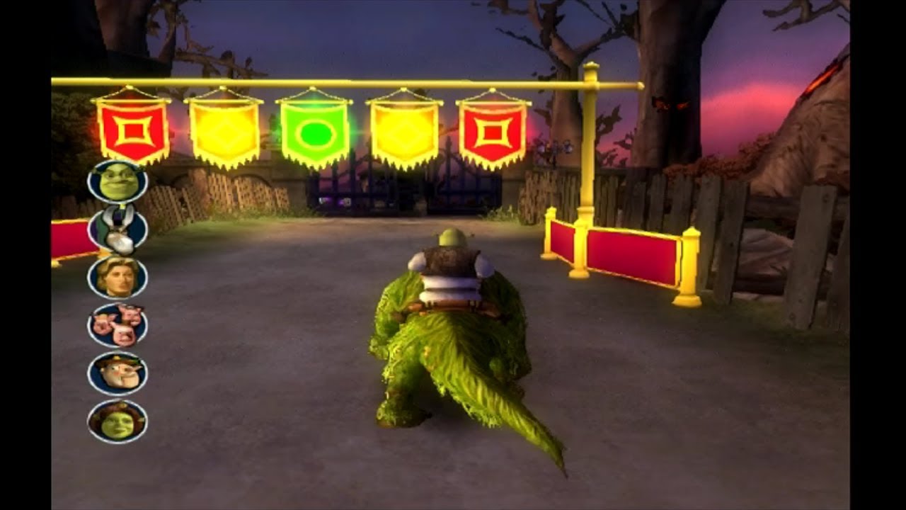 Shrek Smash N' Crash Racing PS2 Shrek Racing In Haunted Woods - YouTube