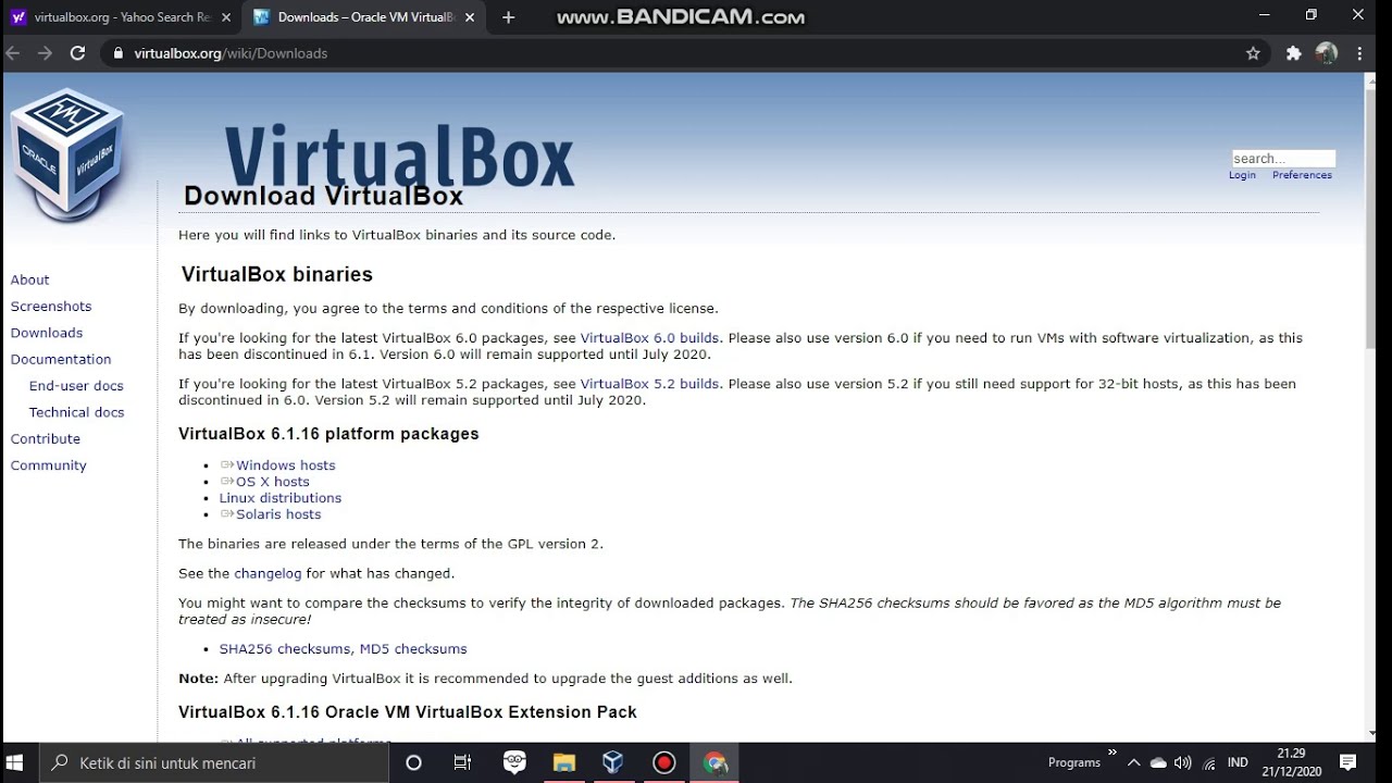Tutorial menginstal sistem operasi (Windows 7) menggunakan virtual box - YouTube
