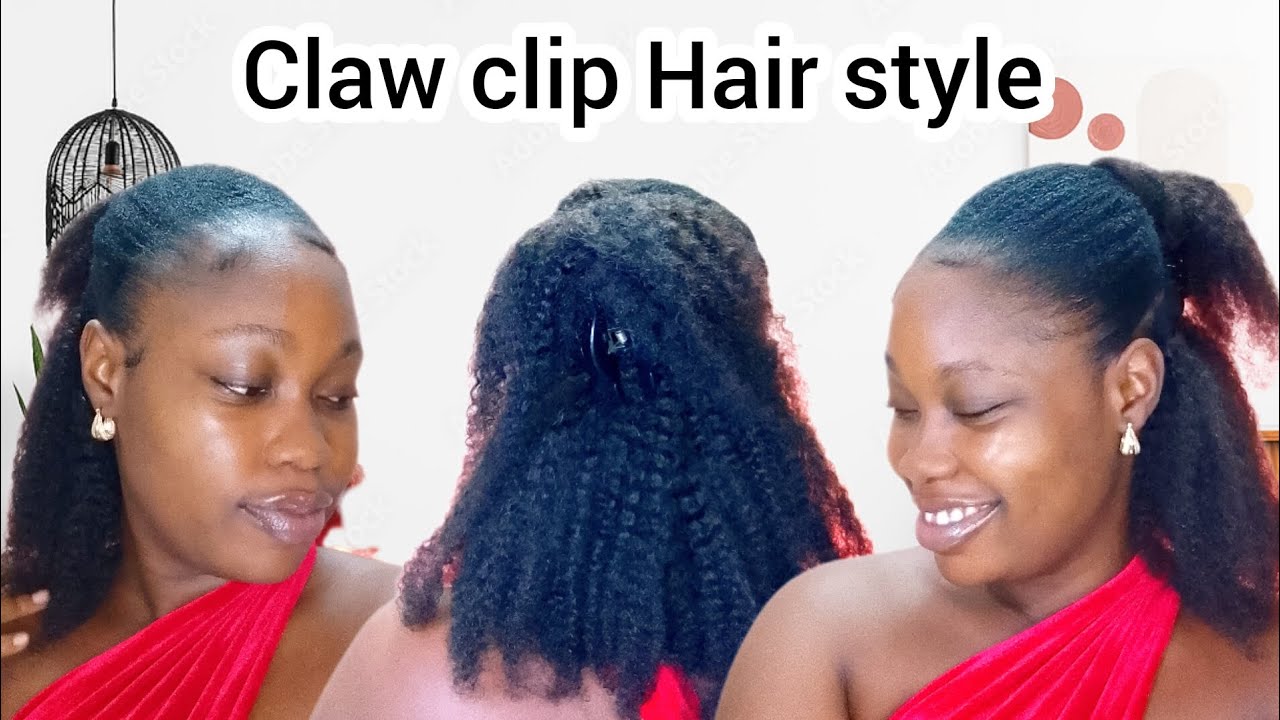 How to use a CLAW CLIP with CLIP INS on short 4c hair | Henny Agbara ...