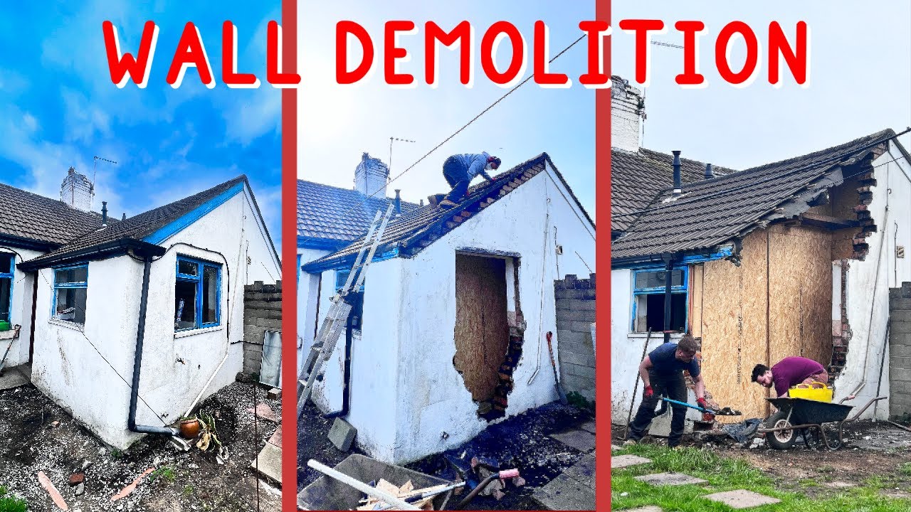 Taking down an External Wall - Extension Preparation - 1930's Semi ...