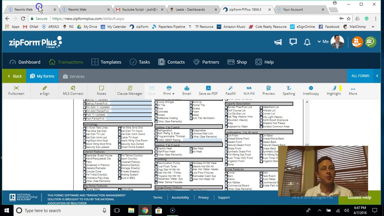 Breakthrough Real Estate MLS/Zipform Listing Input Training - YouTube