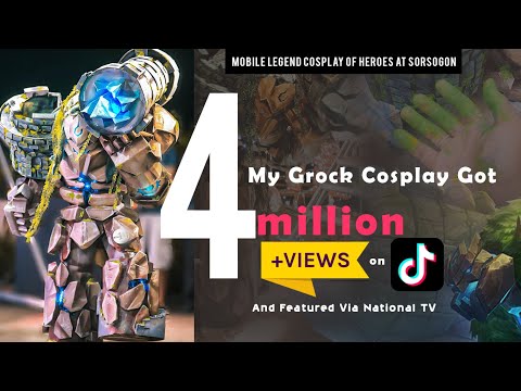 Mobile legend Grock cosplay! MAKING using Recycled materials MlBB cosplay hero  Viral on Tiktok