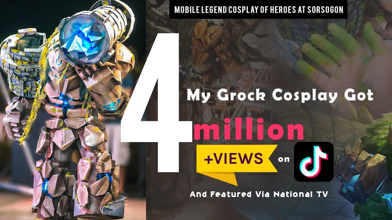 Mobile legend Grock cosplay! MAKING using Recycled materials MlBB ...